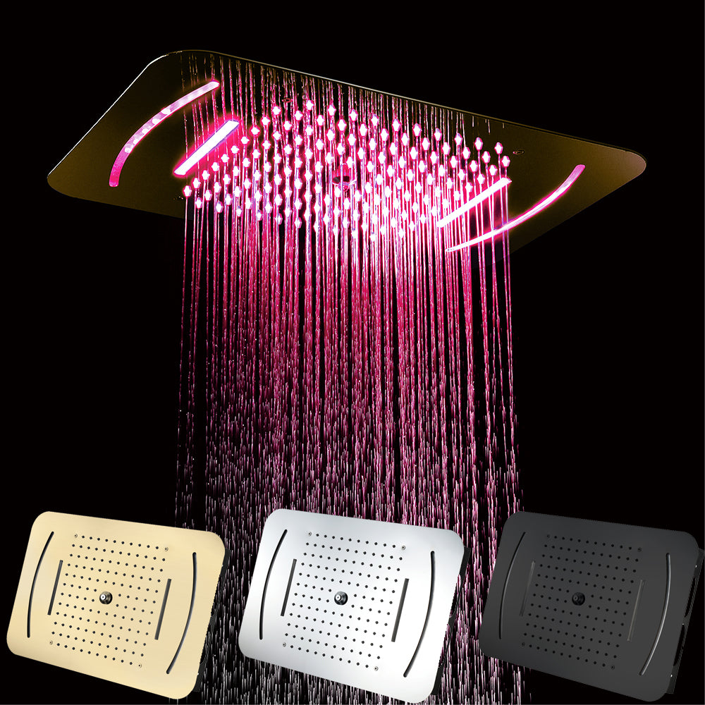 Juno Commercials Embedded Ceiling Mount With LED Light Bathroom Rainfa ...