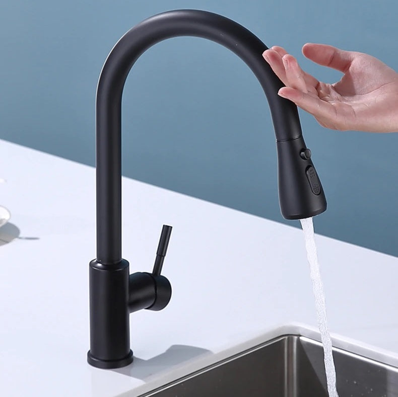 Brushed Nickel Sensor Kitchen Faucet Sensitive Smart Touch Control ...