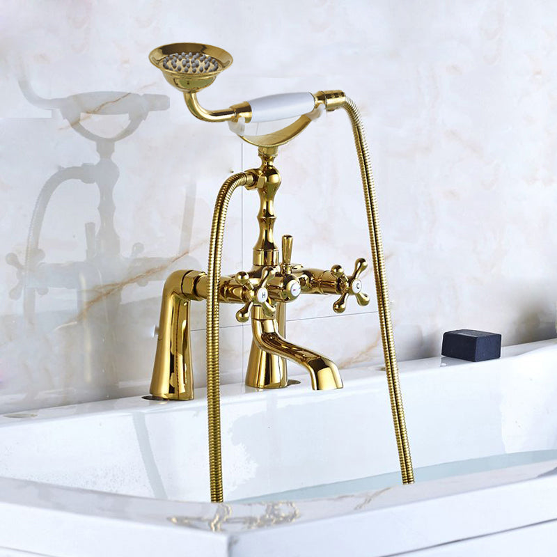 Double Cross Handle Tub Shower Faucet – JunoShowers