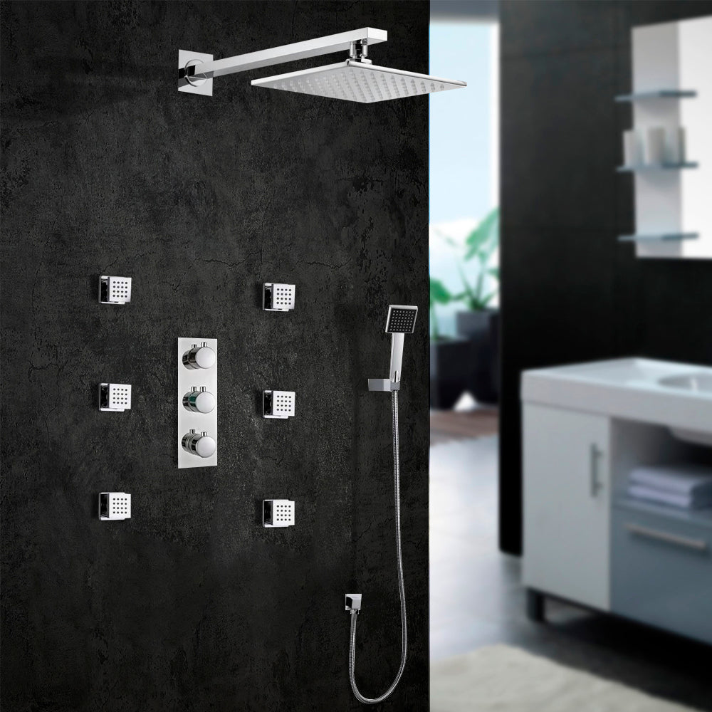 Jetted Shower - Gelasia Stainless Steel Jetted Shower Head Set with ...