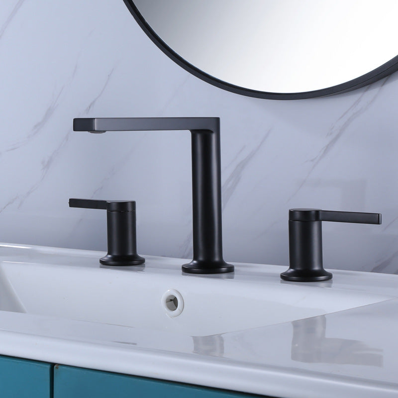 Juno Bathroom Sink in Brass with Dual Handle Mixer Faucet – JunoShowers