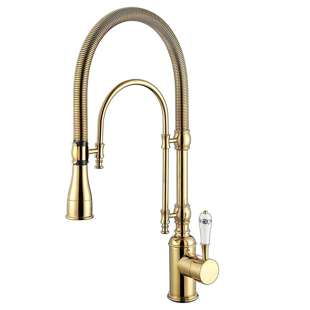 Juno Gold Kitchen Faucet With Sprayer – JunoShowers