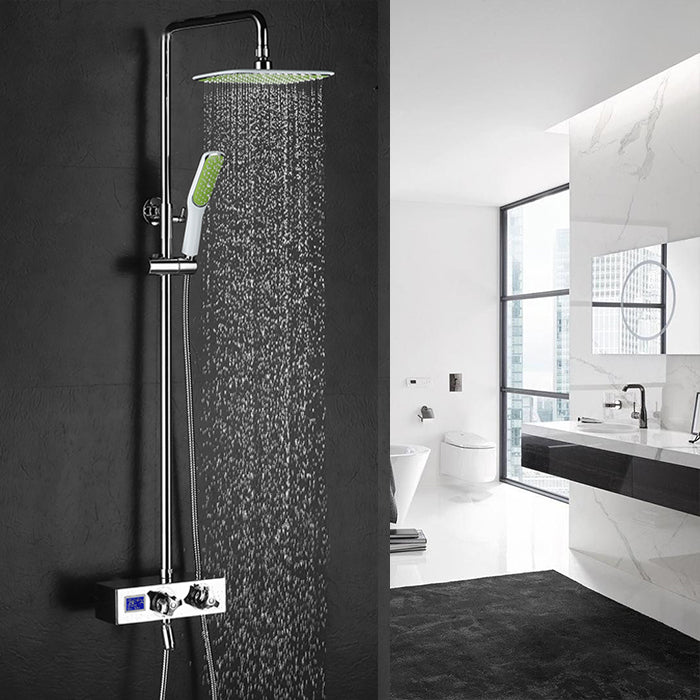 Allora Digital Timer Shower Head System with Rain Shower and Handheld ...