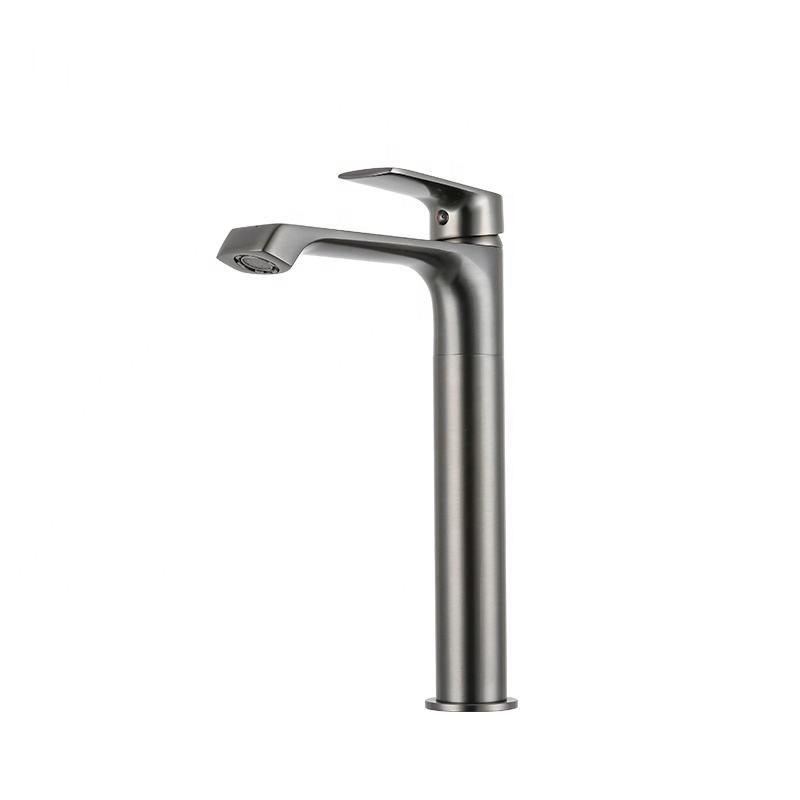 Juno Commercial Gun Gray Deck Mounted Single Handle Bathroom Faucet ...