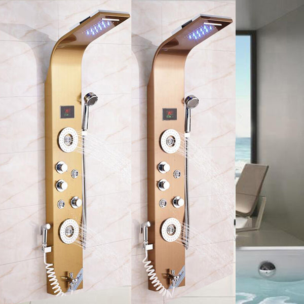 LED Shower Column Massage Jets With Hand Shower Set – JunoShowers