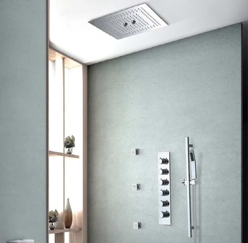 Juno Modern Design Luxury Hotel Spa Shower Head Sliding Bar with Rain ...