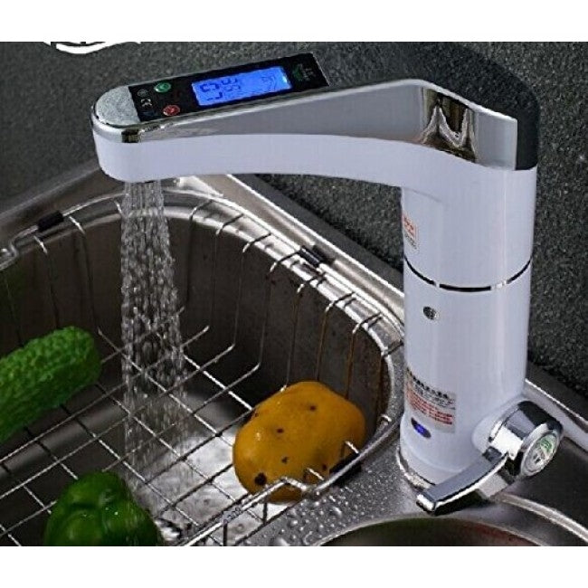 Quinn LCD Electric Heater Kitchen Faucet Instant Hot Water Tap Tankless ...