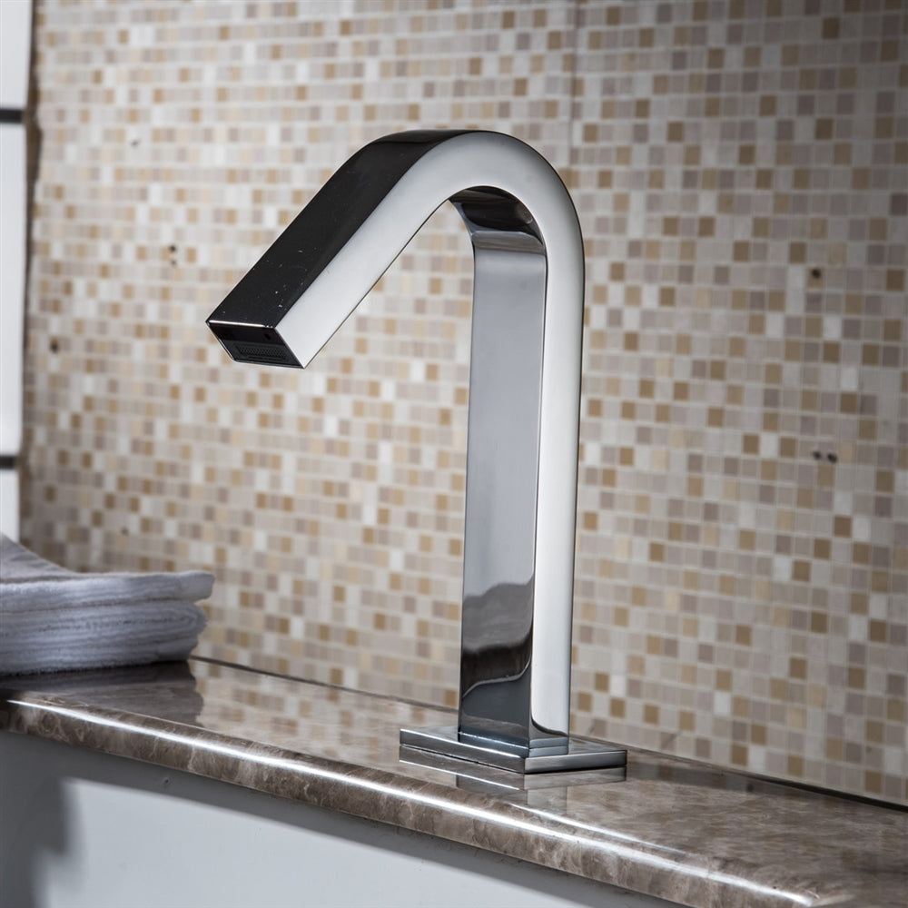 Juno Lumina Deck Mount Chrome Commercial Automatic Sensor Faucet ...