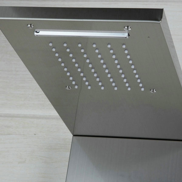 Wall Mounted Steel Shower Panel With Massage System & Spout – JunoShowers