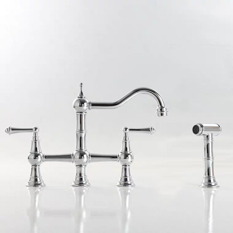 Juno Commercials Deck Mount Classic Kitchen Pull Out Spray Faucet With ...