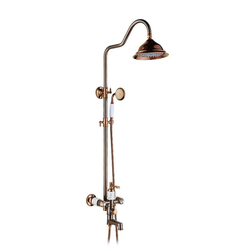 Juno Vintage Shower Head Rainfall Antique Shower Head With Hand Held Shower